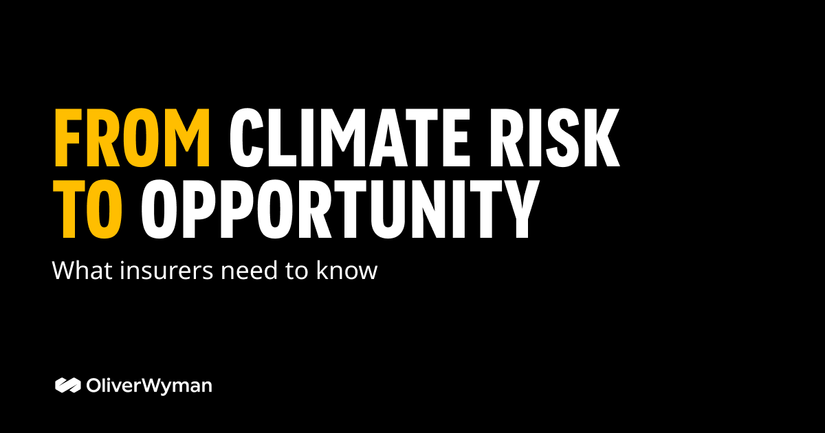 From Climate Risk to Insurance Opportunities
