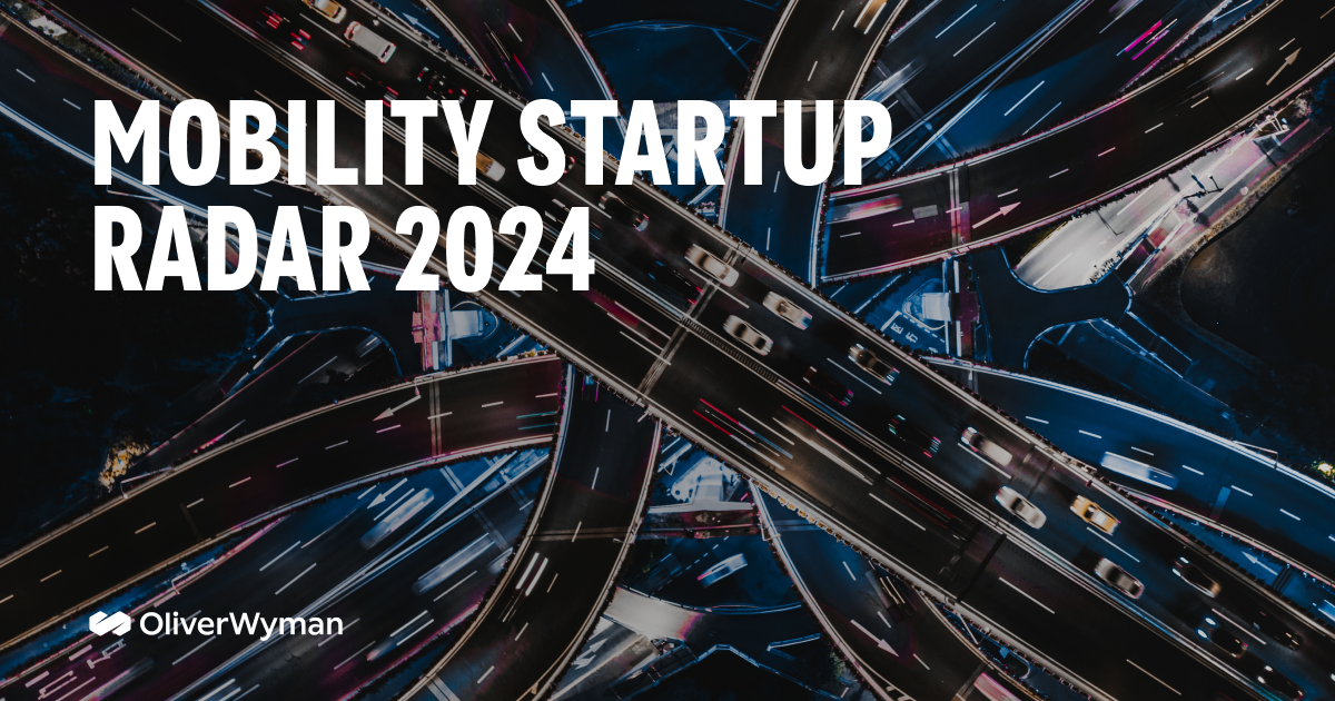 2024 Mobility Startup Investors Favor EV-Related Tech